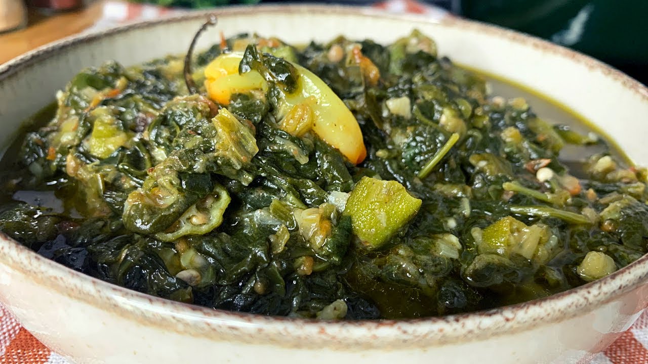 Une autre manière de cuisiner le LEGUME VERT AU Boeuf et au Gombo(dongo ...