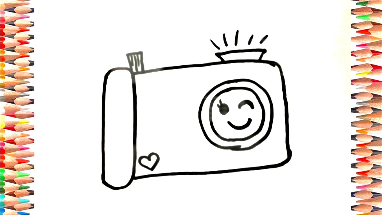 Easy cute camera drawing for kids || easy drawing for kids || easy ...