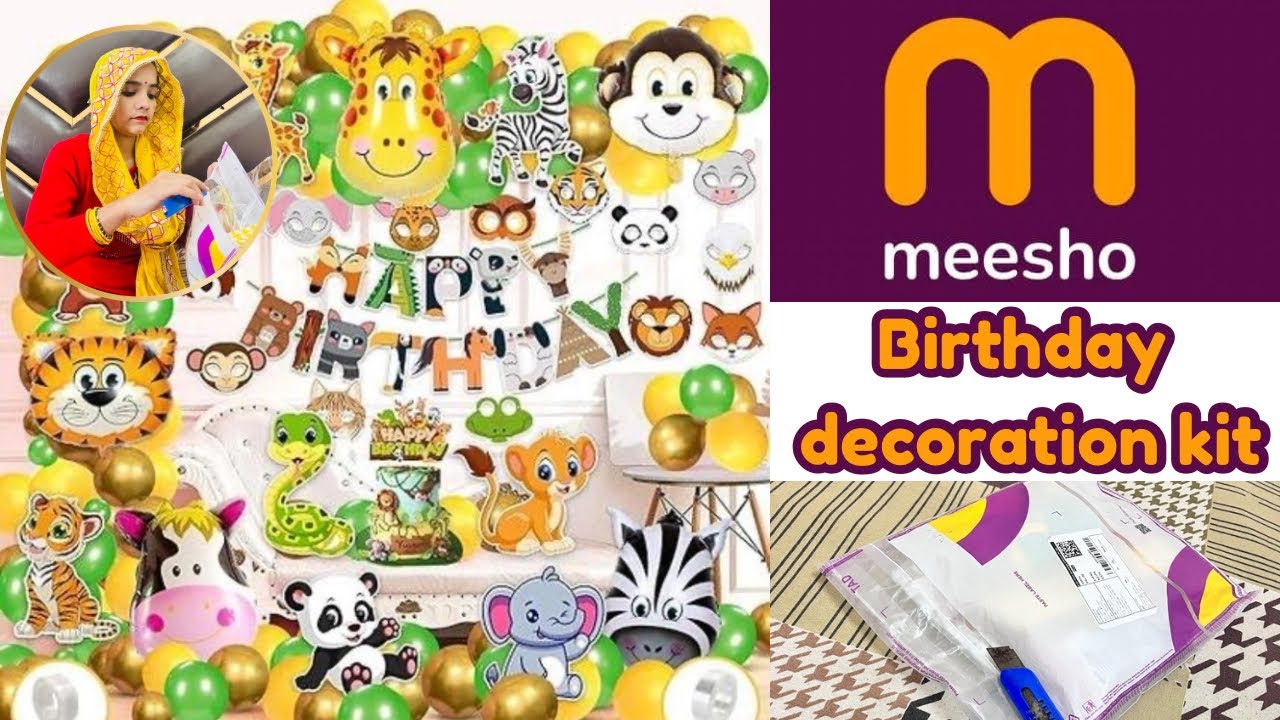 Unboxing Meesho Birthday Balloons kit || Under ₹261 Birthday decoration ...