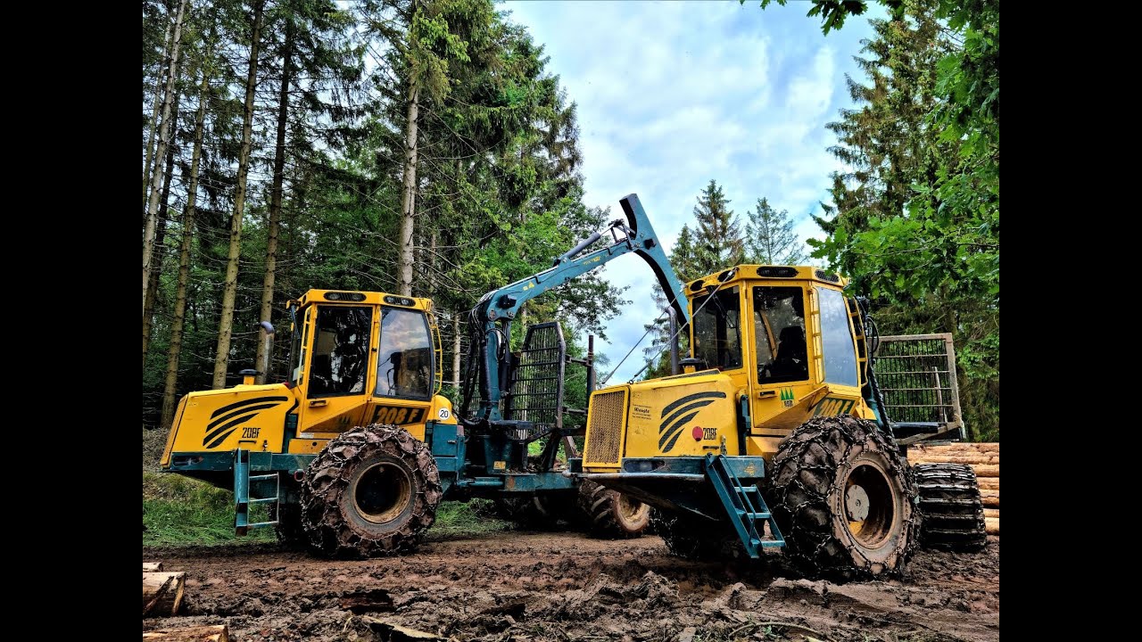 🌲*SOUNDpur* • 2x HSM 208F - 6WD • Forstbetrieb Weuste • Forwarder in ...