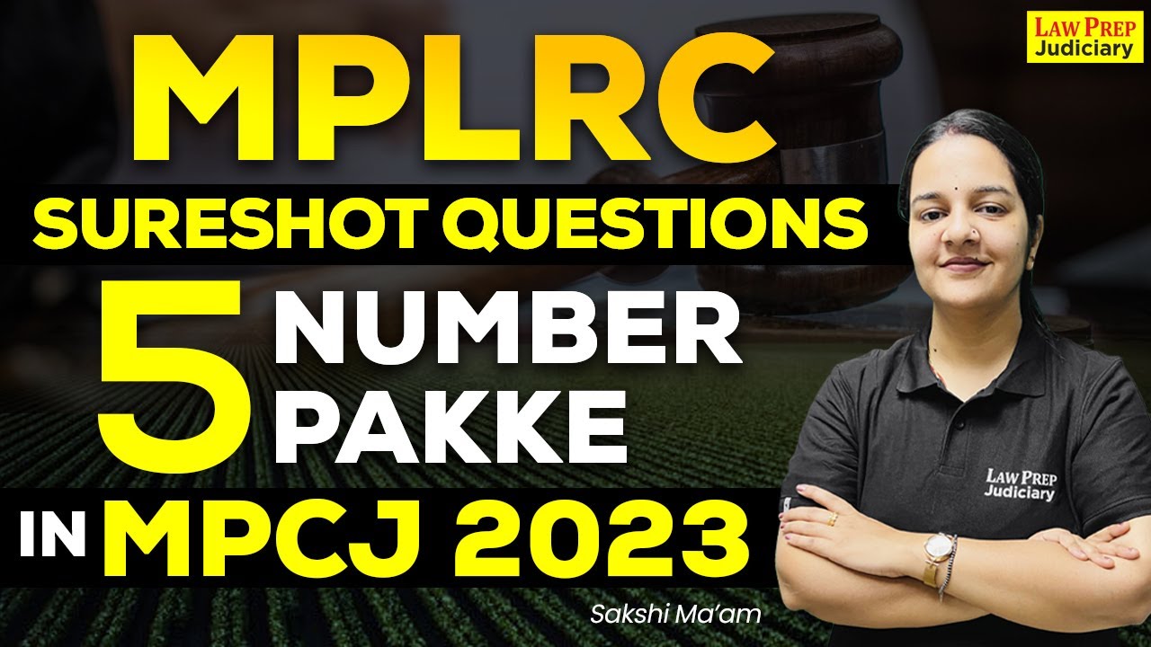 Madhya Pradesh Land Revenue Code | MPLRC by Sakshi Maam | MPCJ 2023 ...