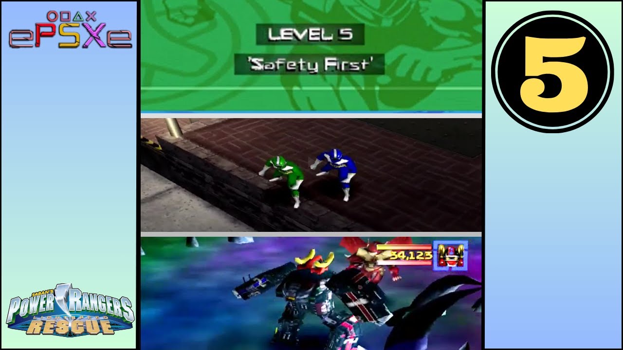 Power Ranger Lightspeed Rescue (ePSXe) - Level 5 Full Gameplay - YouTube