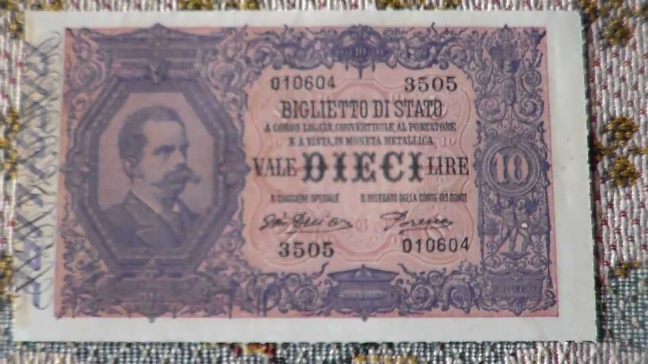 COLLEZIONE DI VECCHIE BANCONOTE ITALIANE DEL 900. - YouTube