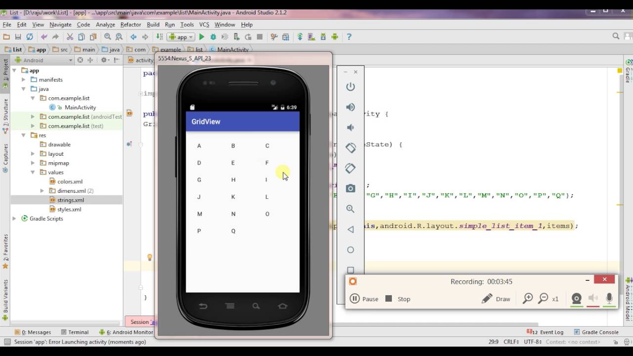 Gridview Youtube