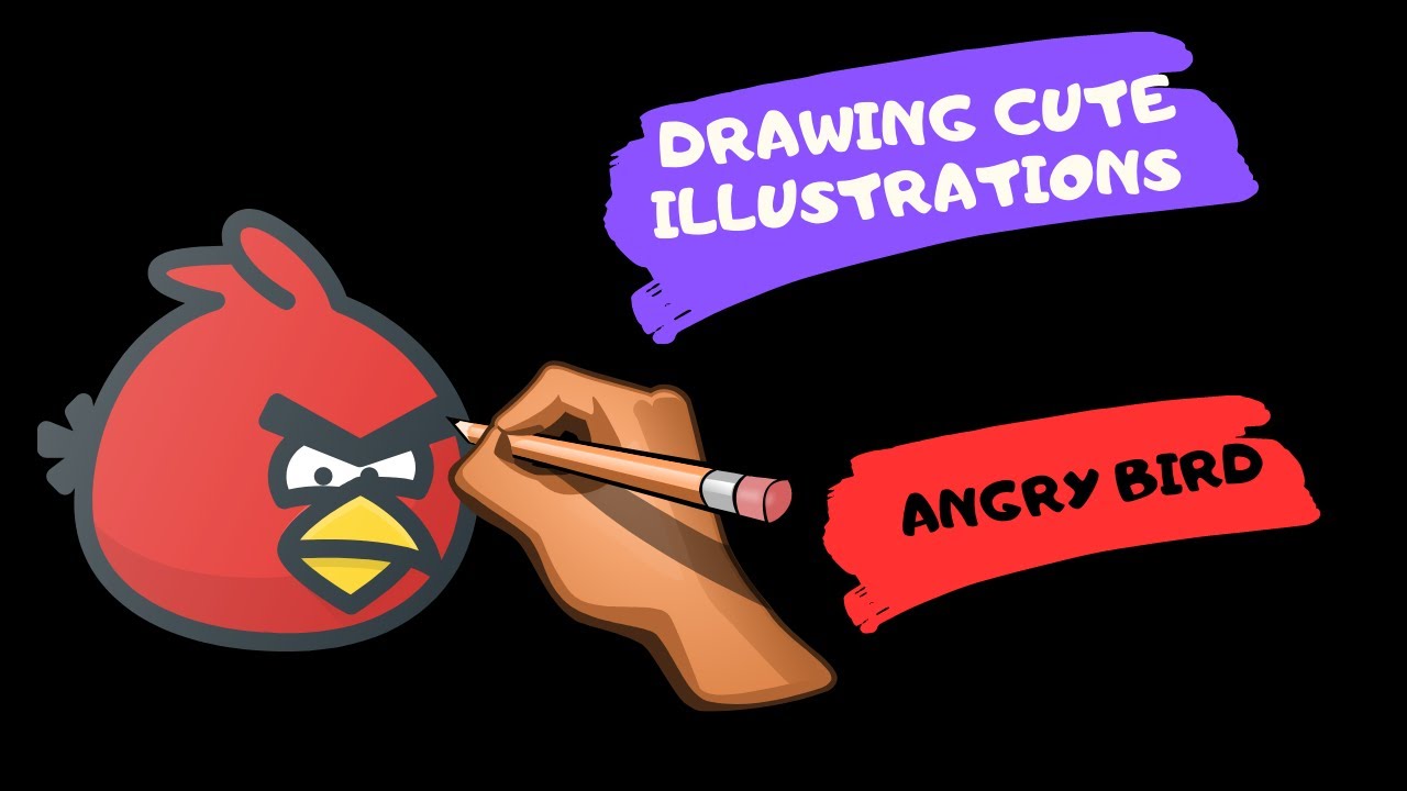 Easy Step-by-Step Tutorial: How to Draw Angry Birds Red | Angry Birds ...