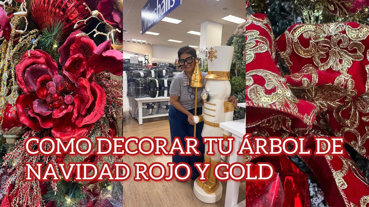 “Decora tu árbol de Navidad 2025: Paso a paso en rojo y dorado” - YouTube