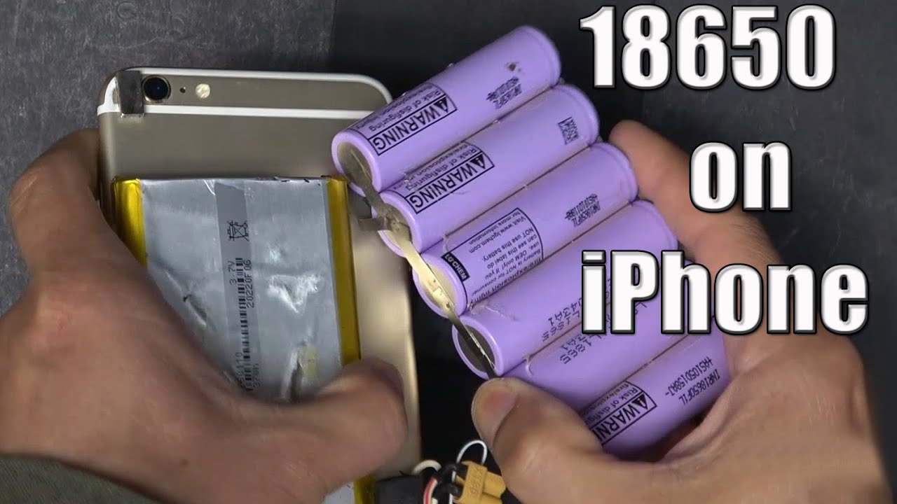 Upgrade iPhone with 18650 batteries - YouTube