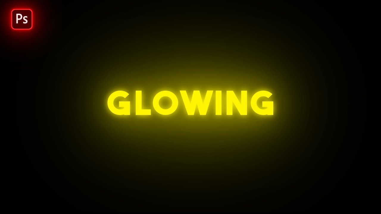 Text Glow Effect - Best Photoshop Tutorial | Text Glowing Effect - YouTube