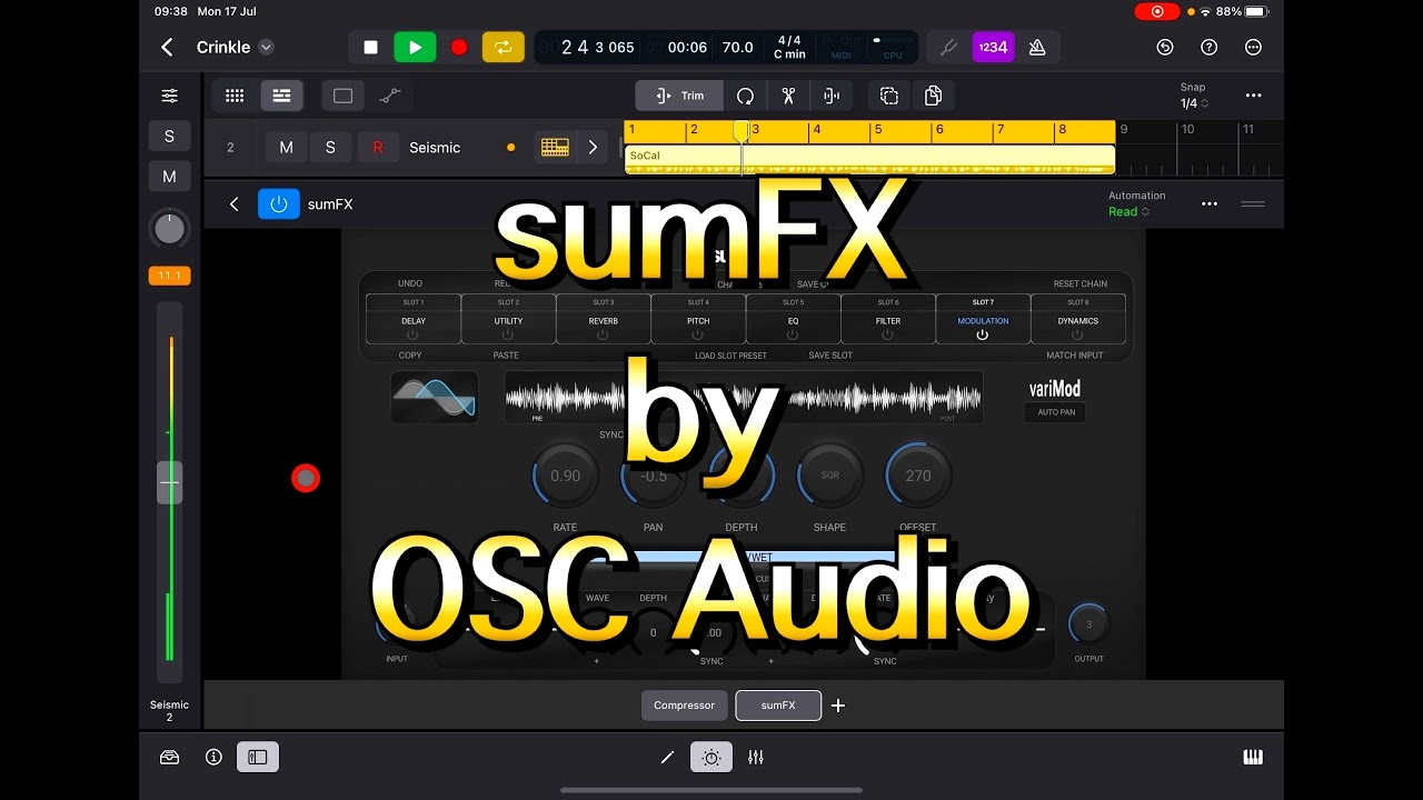 sumFX - Modular Multi-FX Processor - Tutorial & Demo for the iPad in Logic Pro - YouTube