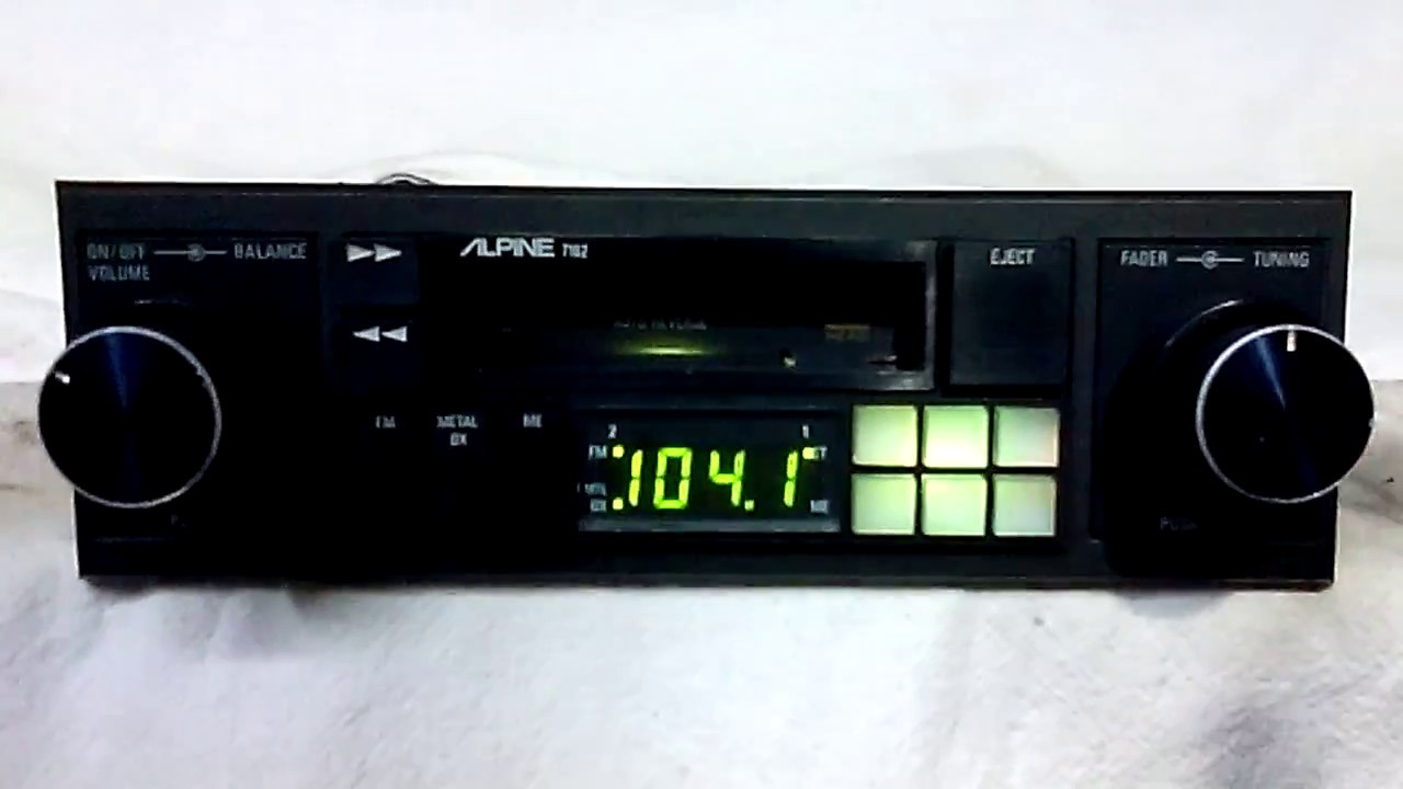 Vintage Alpine 7162 AM/FM cassette car stereo #3 - YouTube