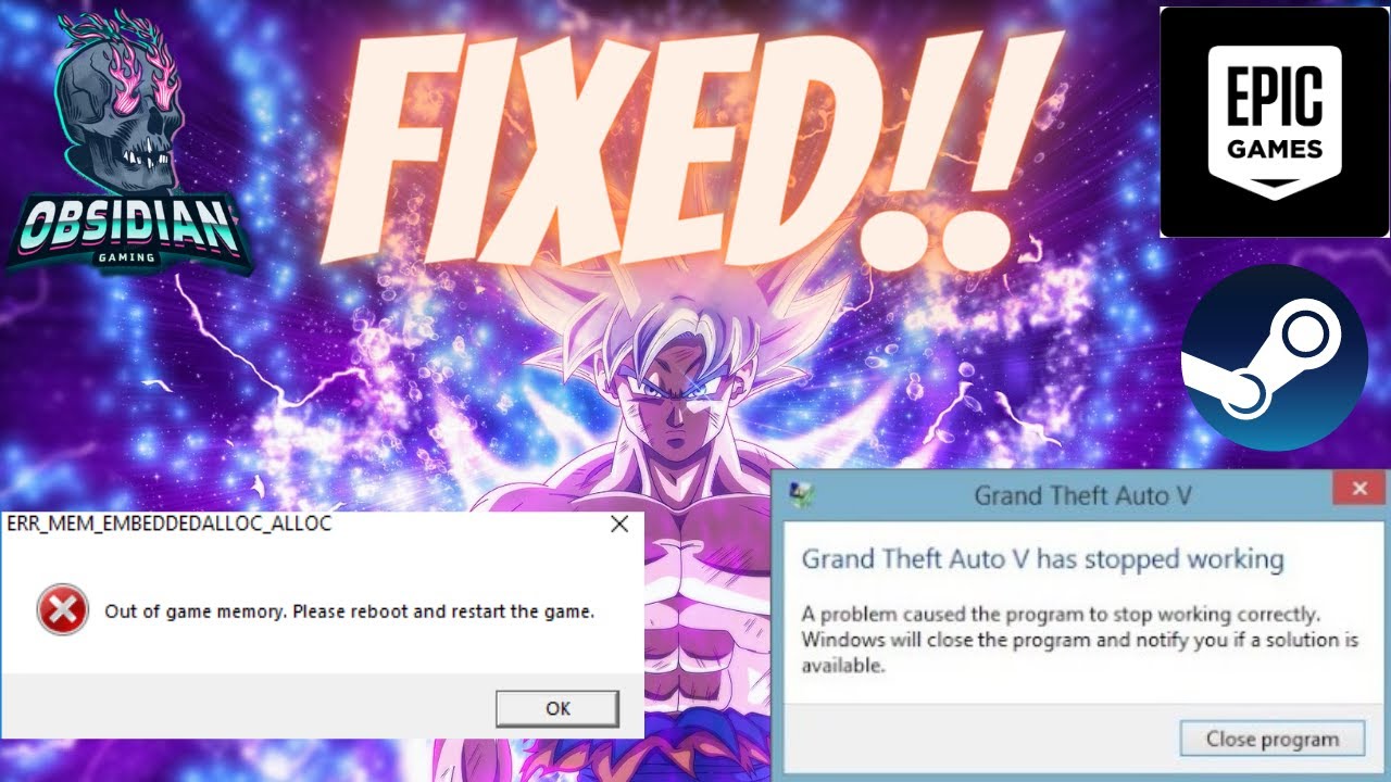 [HINDI] GTA V CRASHING FIXED! OUT OF GAME MEMORY| GAME CONFIG| ALL ...
