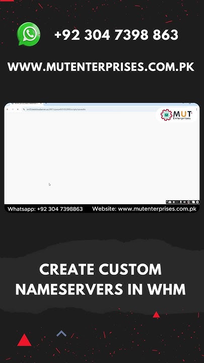WHM Tutorials: How to Create Custom Nameservers in WHM | Sociolance | MUT Enterprises #whm # ...