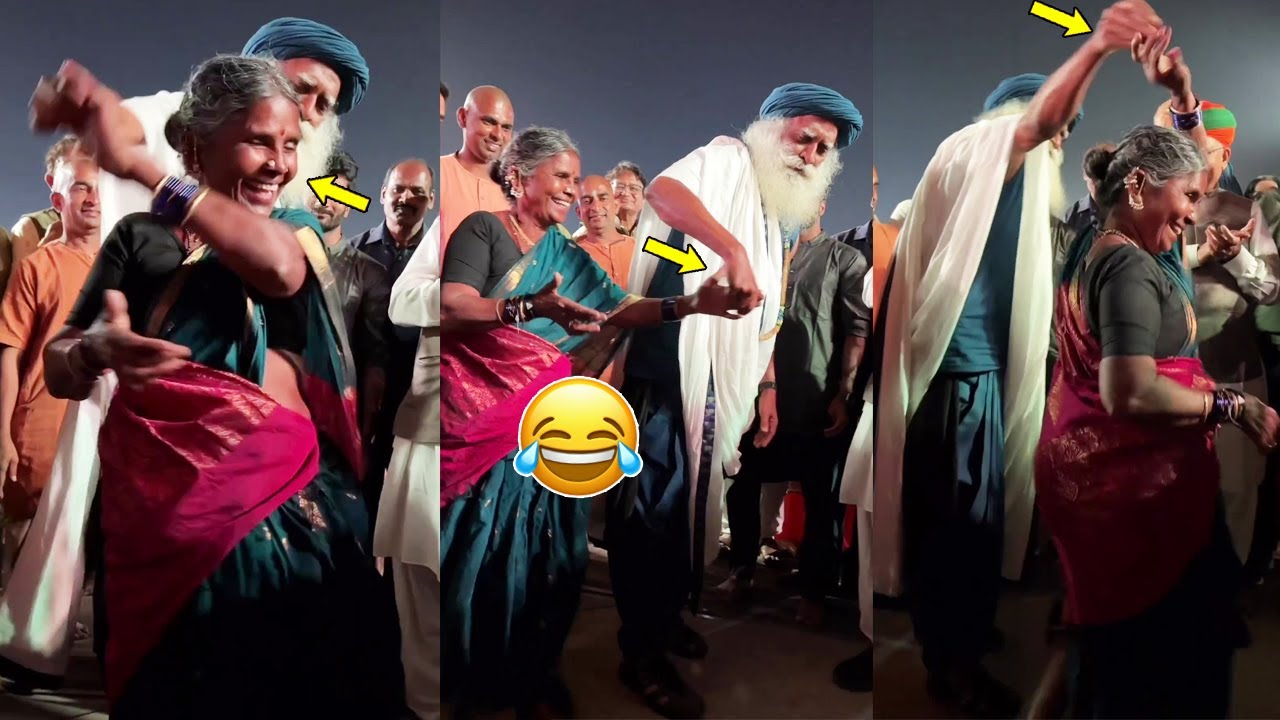 Sadhguru Dance with Gangavva at Isha Foundation|mahashivratri 2023 ...