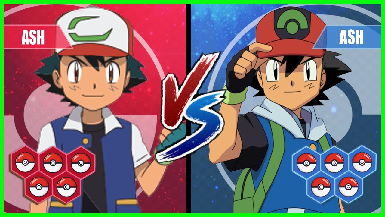 Pokemon Battle Pedia: Kanto Ash Vs Hoenn Ash - YouTube