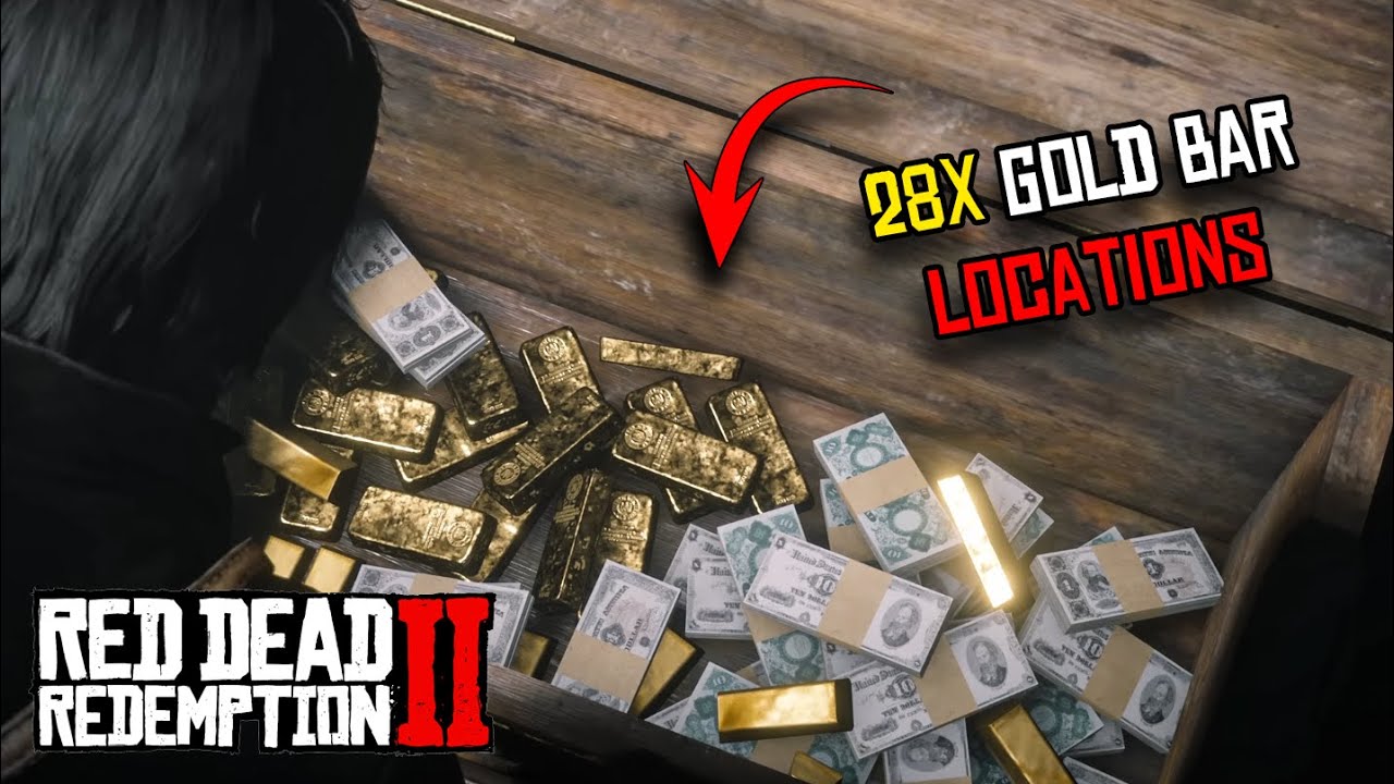RDR2 - 28 Gold Bars Locations | All Treasure Locations in Red Dead ...