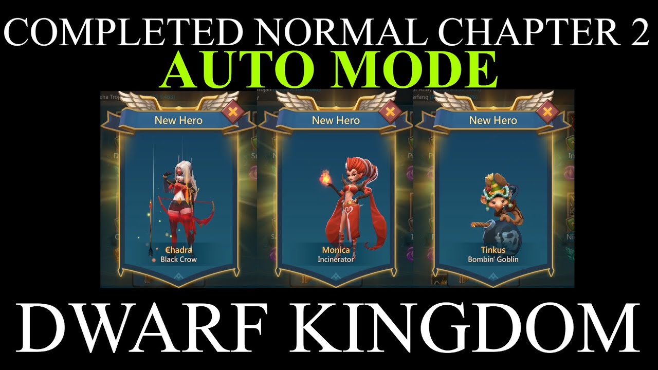 Hero Stage Normal 2-1 to 2-18 using F2P heroes with 3 crowns winning ...