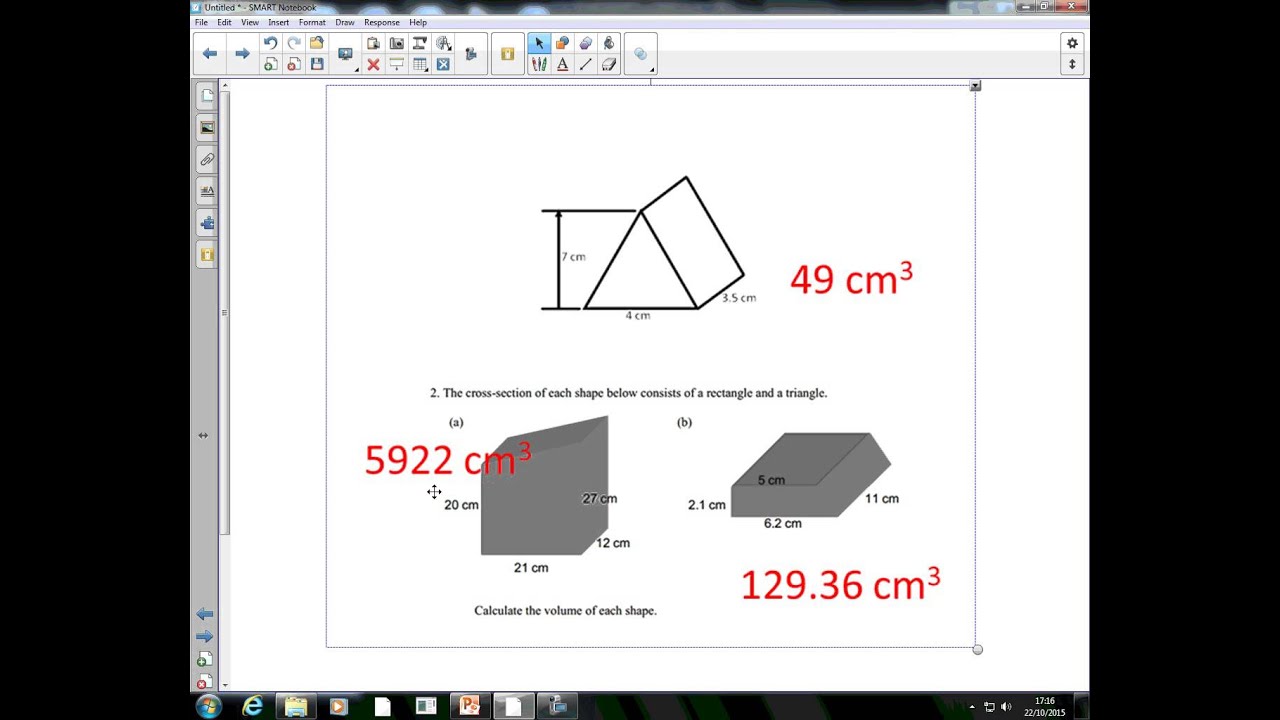 National 5 - Volume 1 - Volume of a prism - YouTube