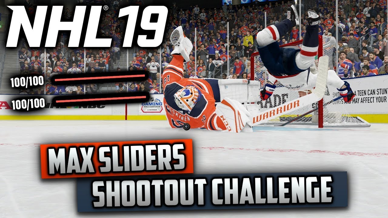 Can I Win a Shootout Using Max Sliders? (NHL 19 Challenge) - YouTube