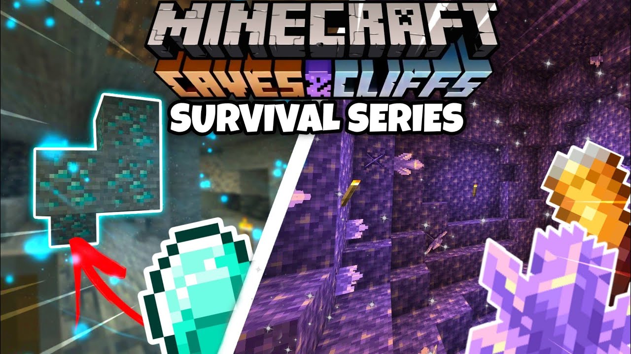 DIAMONDS AND AMETHYST GEODE!! MINECRAFT 1.17 SURVIVAL SERIES EP-2 ...