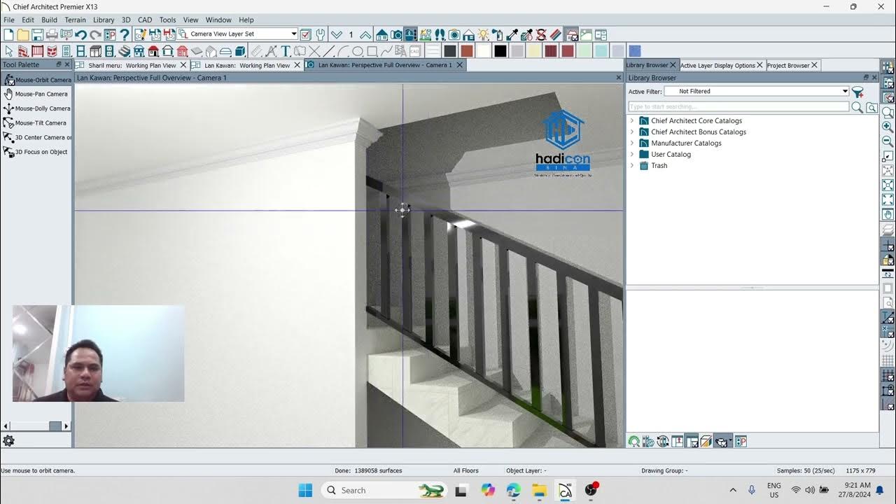 Cara Setting Tangga Ke Dinding Dalam Chief Architect - YouTube
