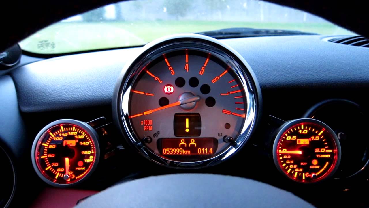 MINI Cooper S (R53/R56) - dodatkowe zegary - YouTube