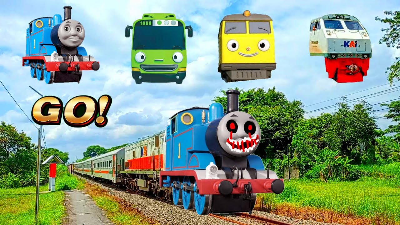 Mari Bermain Tebak Gambar Kereta Api Lucu CC206, Bus Tayo, Train Eater ...