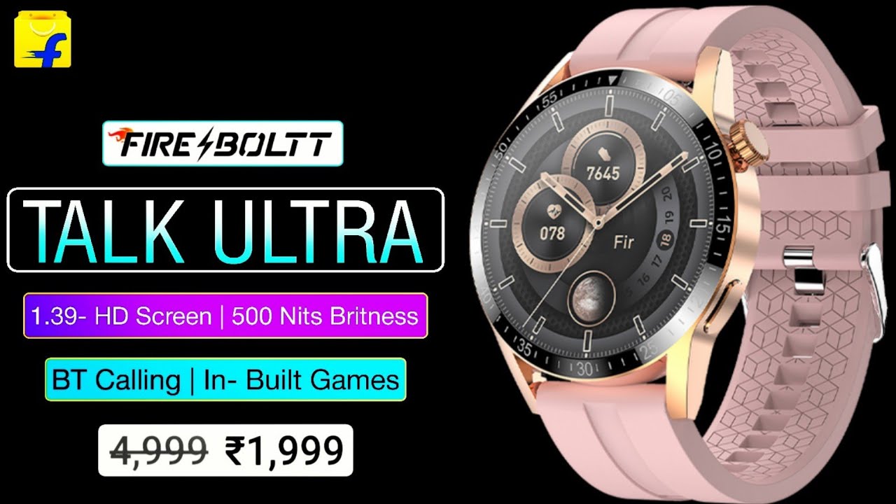 Fire Boltt Talk Ultra Smartwatch⚡1.39- HD Screen | BT Calling | 123 ...