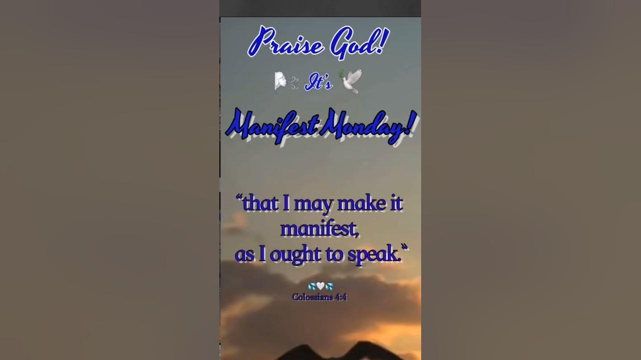 Manifest Monday-Speak Life - YouTube