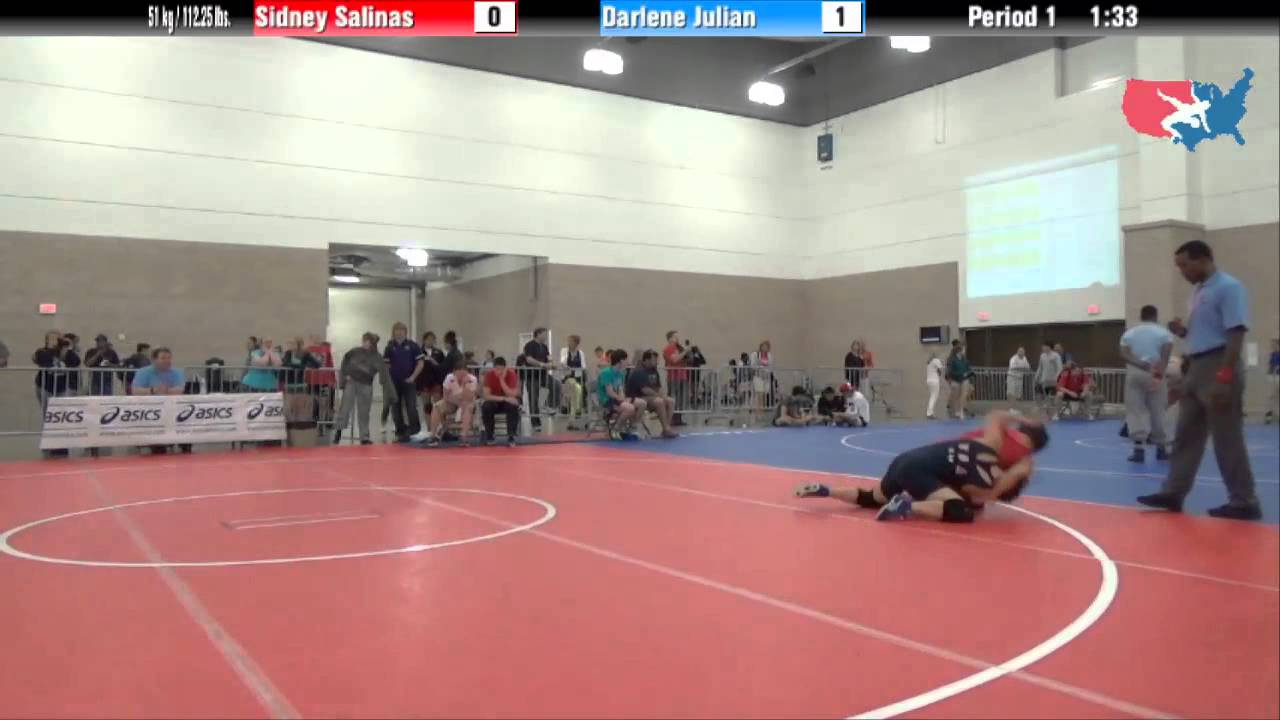 FILA Junior 51 kg / 112.25 lbs. - Sidney Salinas vs. Darlene Julian ...