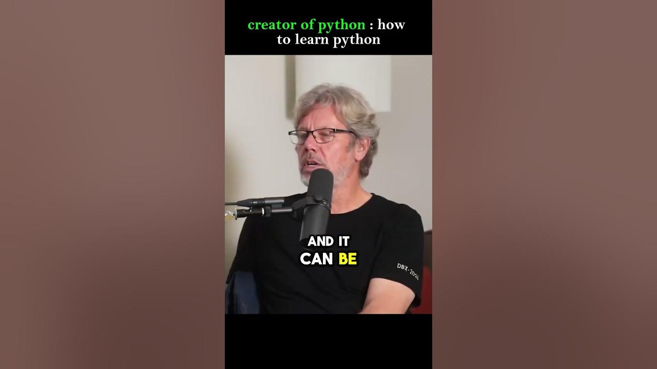 How to learn Python | Guido van Rossum #python #programming #podcast #programminglanguage - YouTube