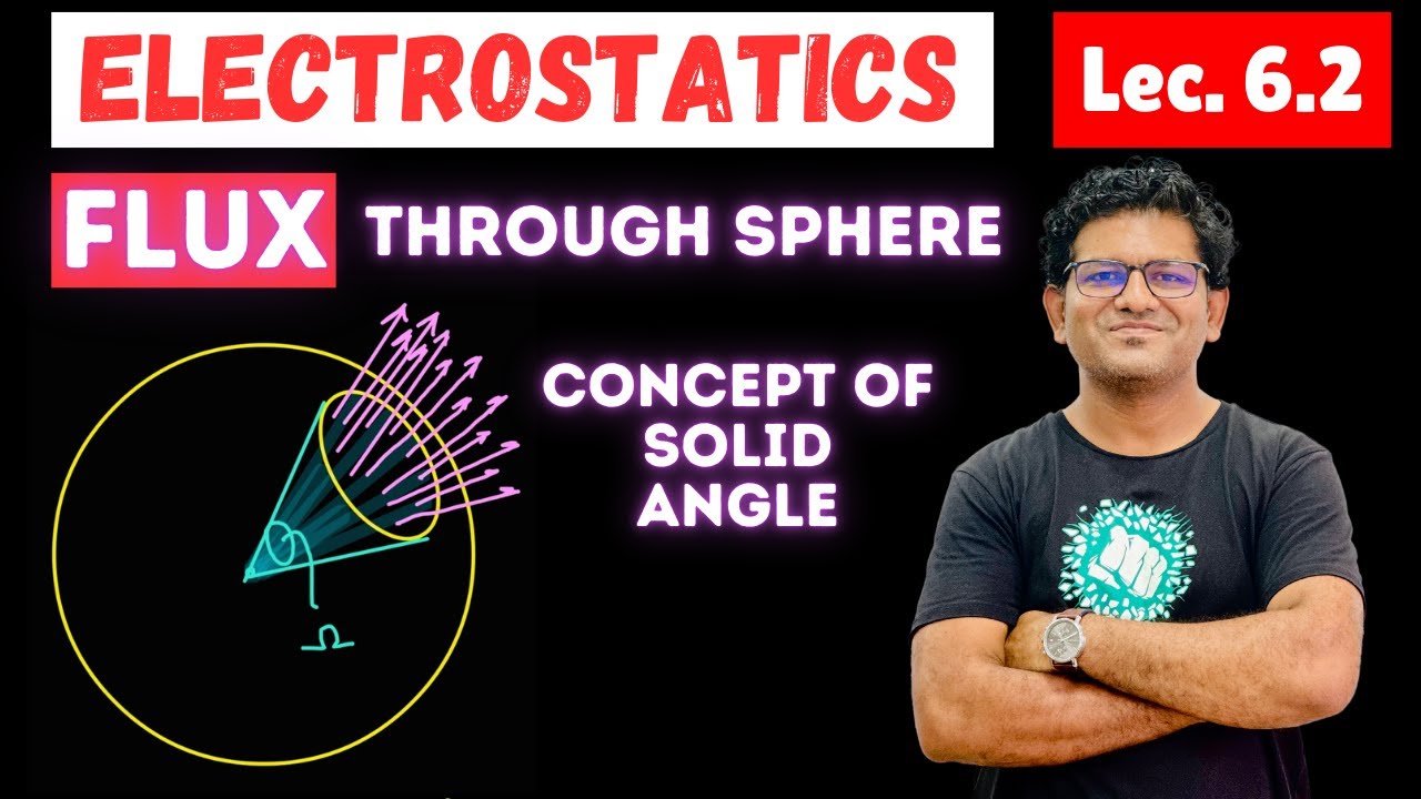 6.2 Flux passing Through Sphere + Concept of Solid Angle : ELECTROSTATICS for JEE and NEET - YouTube