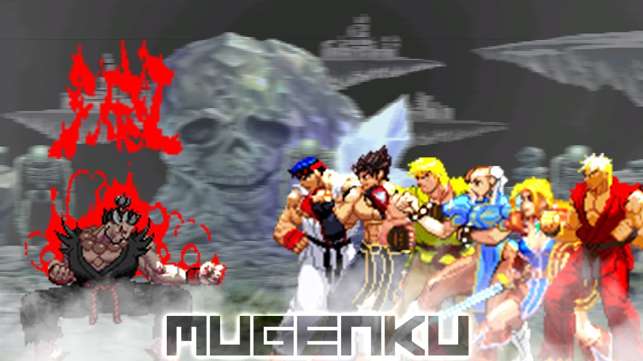Nightmare Akuma vs Ryu, Jin Kazama, Ken, Chun Li, Sandra, Master Ryo ...