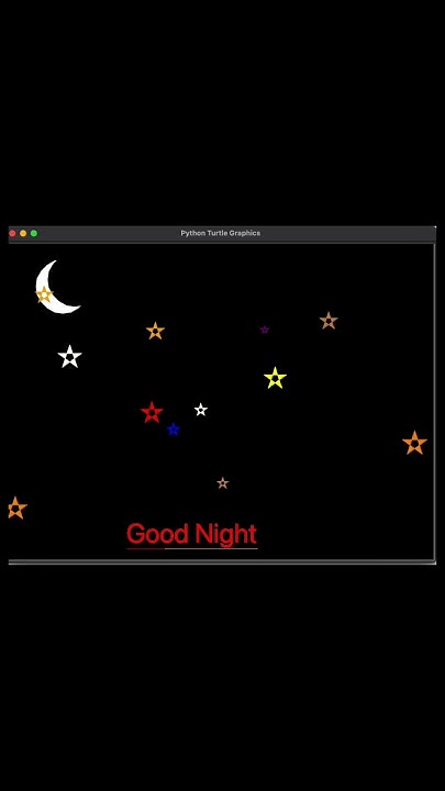 Python Turtle Animation Goodnight Adventure" program - YouTube
