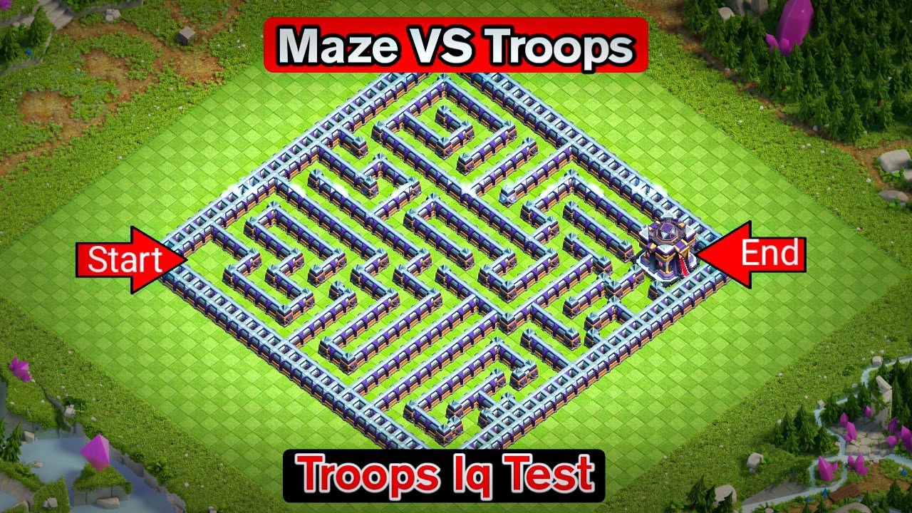 Maze Base VS Troops Th15 Edition Challenge - Clash Of Clans - YouTube