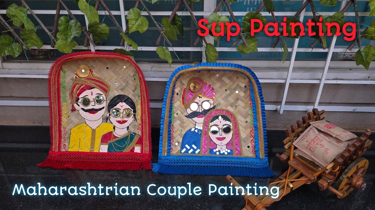 Sup Painting | Maharashtrian Couple Painting | Rukhwat Ideas - YouTube