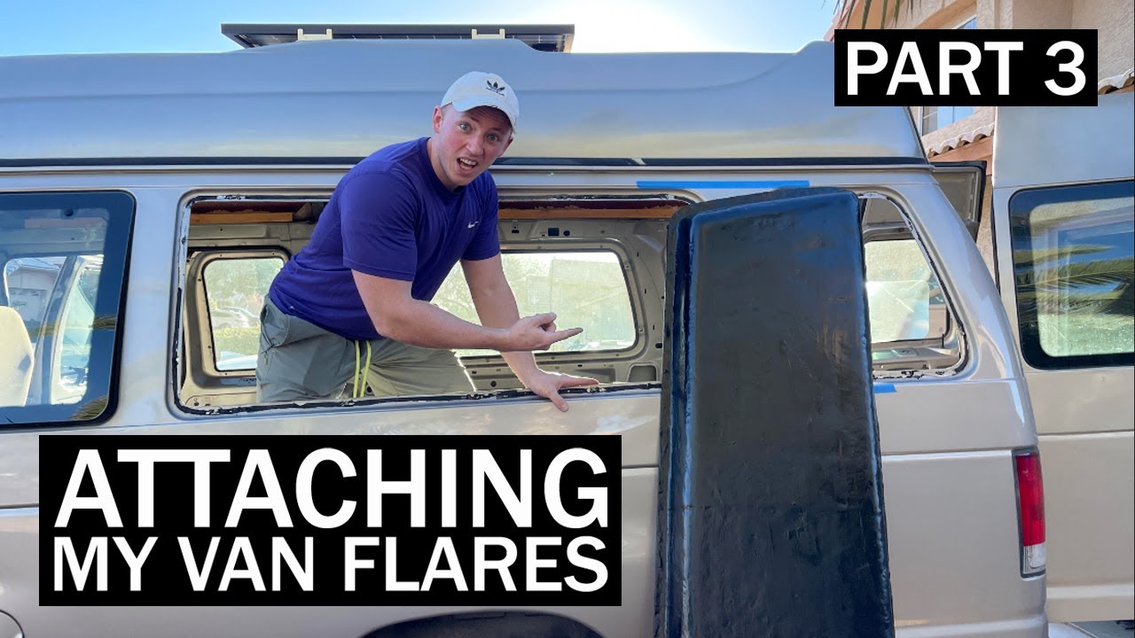 Building DIY Fiberglass Van Flares (Part 3/3) - Camper Van Conversion # ...
