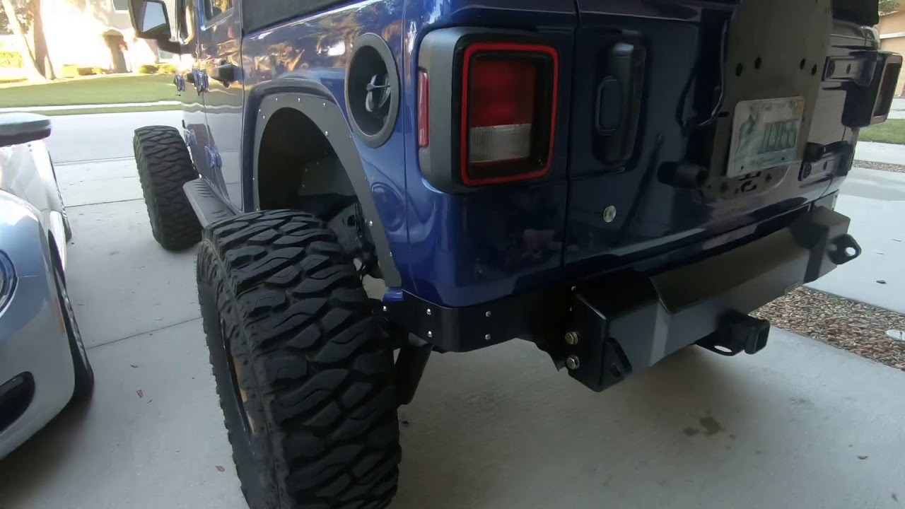 Rusty’s Off-road JL Wrangler stubby bumper and fascia installed! - YouTube