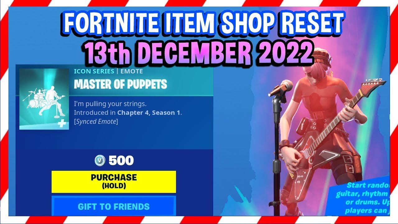 *NEW* MASTER OF PUPPETS EMOTE! (Fortnite Item Shop Reset 13th December ...