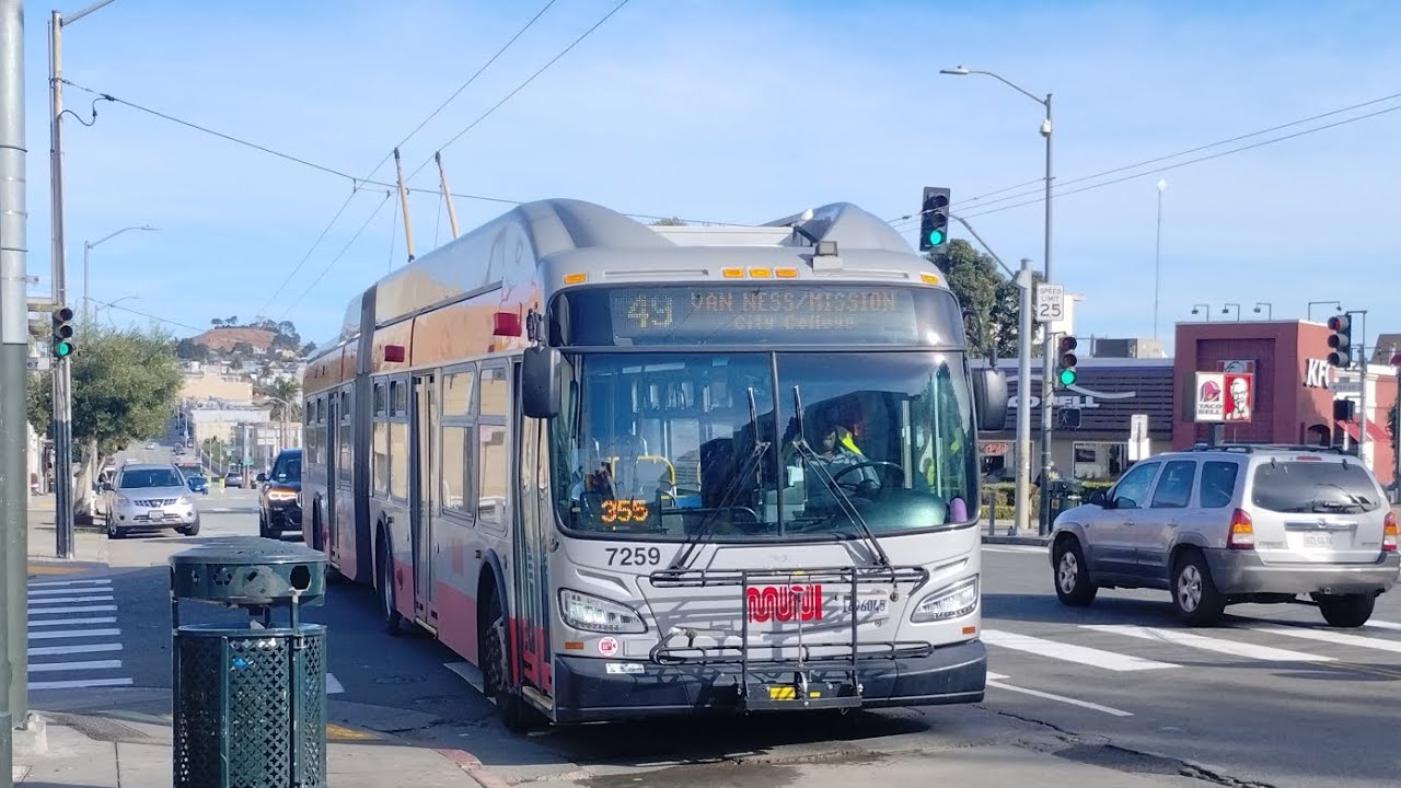 SF Muni 2015 new flyer XT60 7259 on Route 49 - YouTube