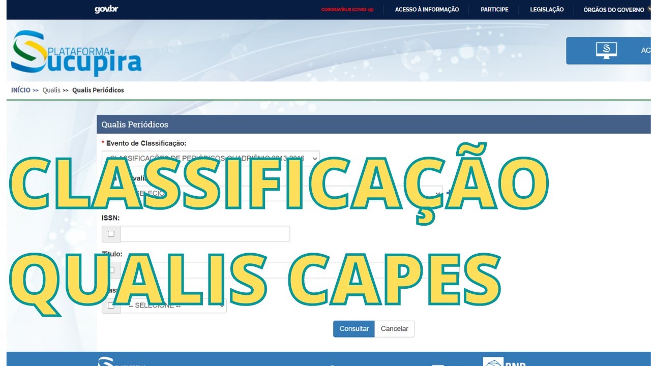 COMO ENCONTRAR O QUALIS DE UMA REVISTA CIENTÍFICA - YouTube