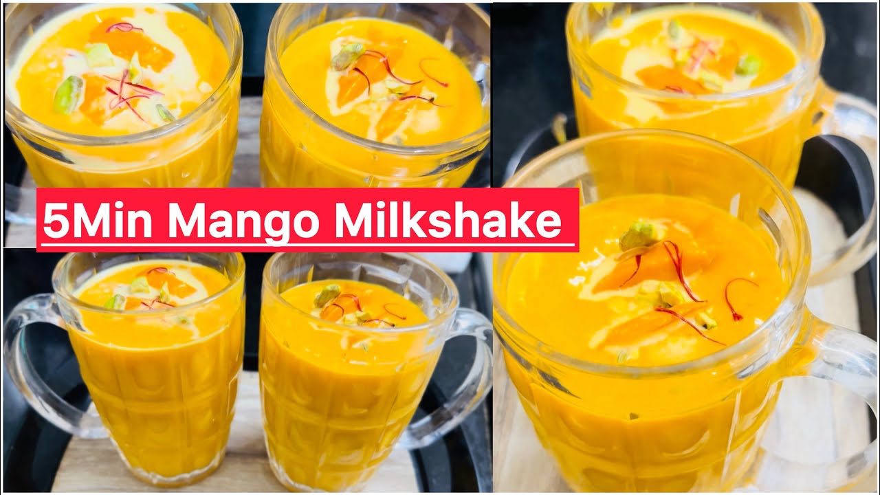 5Min and Mango🥭Milkshake Cool Creamy Ready|Summer Special Drink Mango ...