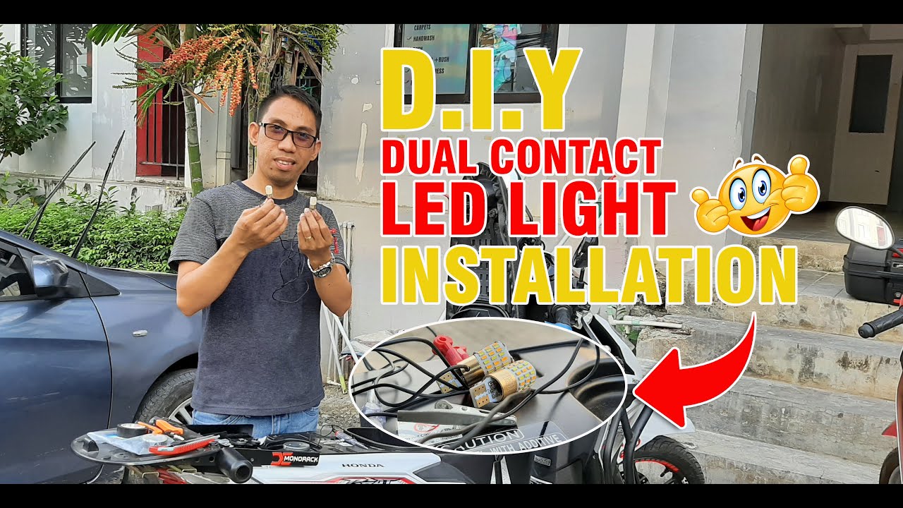 DUAL CONTACT LED LIGHT INSTALLATION - YouTube