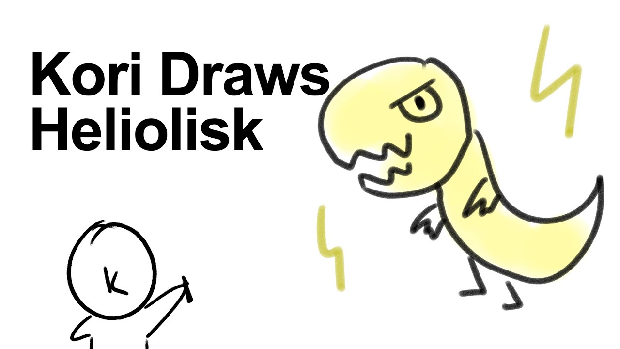 Drawing a pokemone everyday: Day 5 heliolisk - YouTube