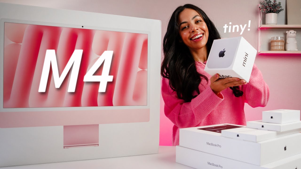 M4 Mac mini is so cute! (unboxing the ENTIRE M4 Mac lineup) - YouTube