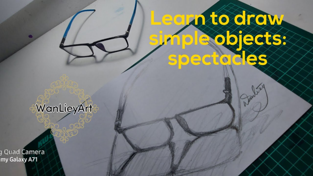 Learn to draw simple objects: spectacles - YouTube