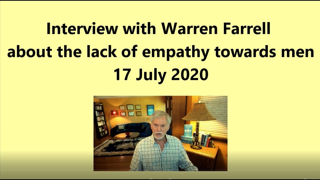 Dr. Warren Farrell to Germany: Why is there a global "Gender Empathy ...