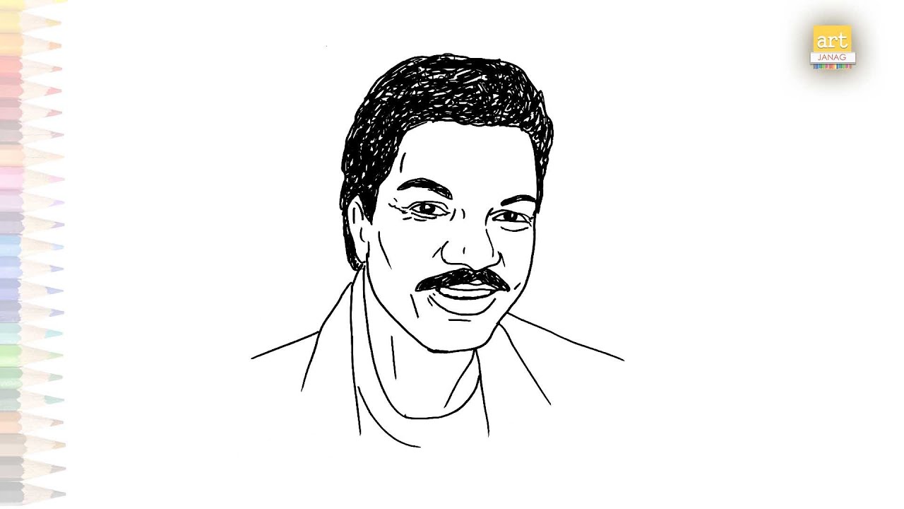 Actors Billy Dee Williams drawing | American actor drawing | How to ...