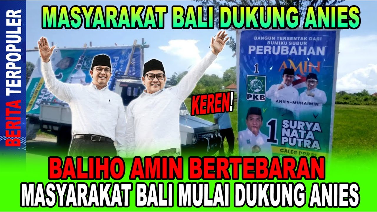 MASYARAKAT BALI DUKUNG ANIES...!! BALIHO AMIN BERTEBARAN MASYARAKAT ...