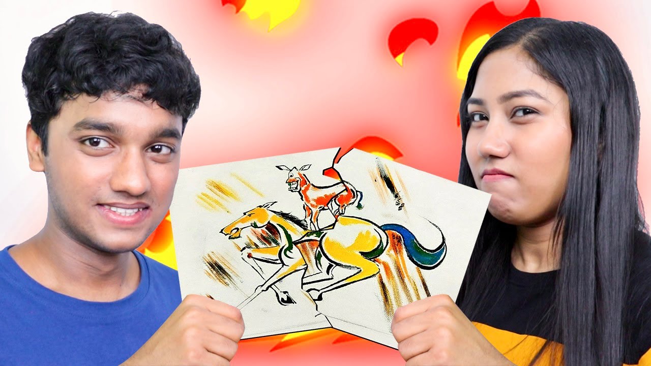 Brother VS Sister Epic Drawing Battle! 😤 - YouTube