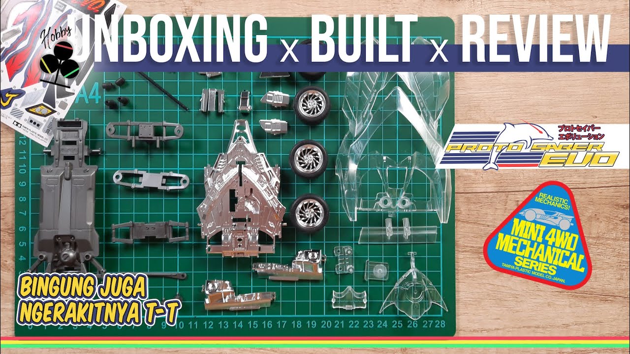 Review Tamiya [ミニ四駆] Mini 4WD Mechanical Series, Proto Saber Evolution ...